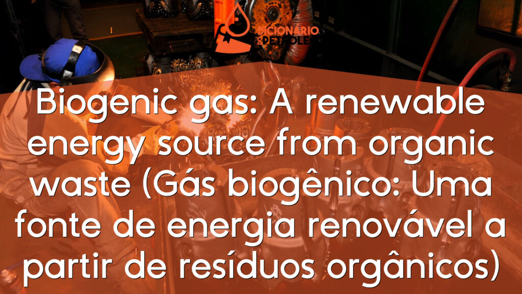 Biogenic gas: A renewable energy source from organic waste (Gás ...